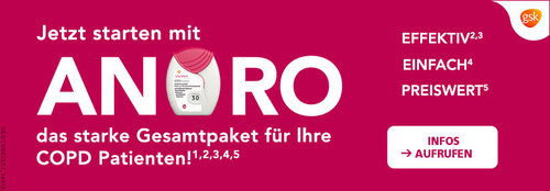 Anoro: Starkes Gesamtpaket für Ihre COPD‐Patienten1,2,3,4,5